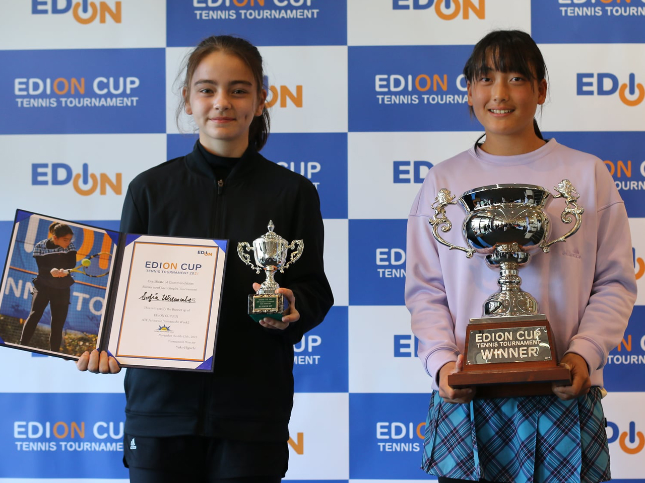 シングルスが根岸柚羽、ダブルスは田住星雛奈／渡辺ソフィアが優勝 [ATFジュニアU14 in 山梨 Week2] | テニスマガジンONLINE｜tennismagazine.jp