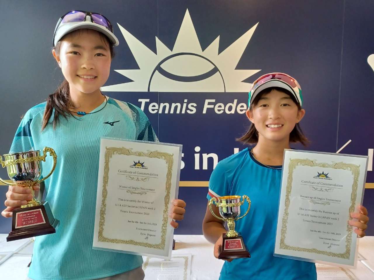 女子は和田奈菜世が優勝、清水望叶とのダブルスも制して2冠達成 [ATFジュニア in Japan U14第2週] | テニスマガジンONLINE｜tennismagazine.jp