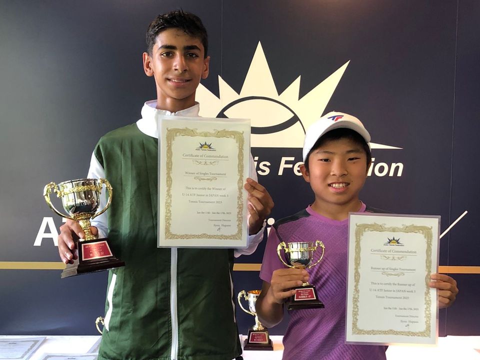 男子はパキスタンのアリ ベイグが優勝、牧原綸政とのダブルスも制して2冠達成 [ATFジュニア in Japan U14第3週] | テニスマガジンONLINE｜tennismagazine.jp