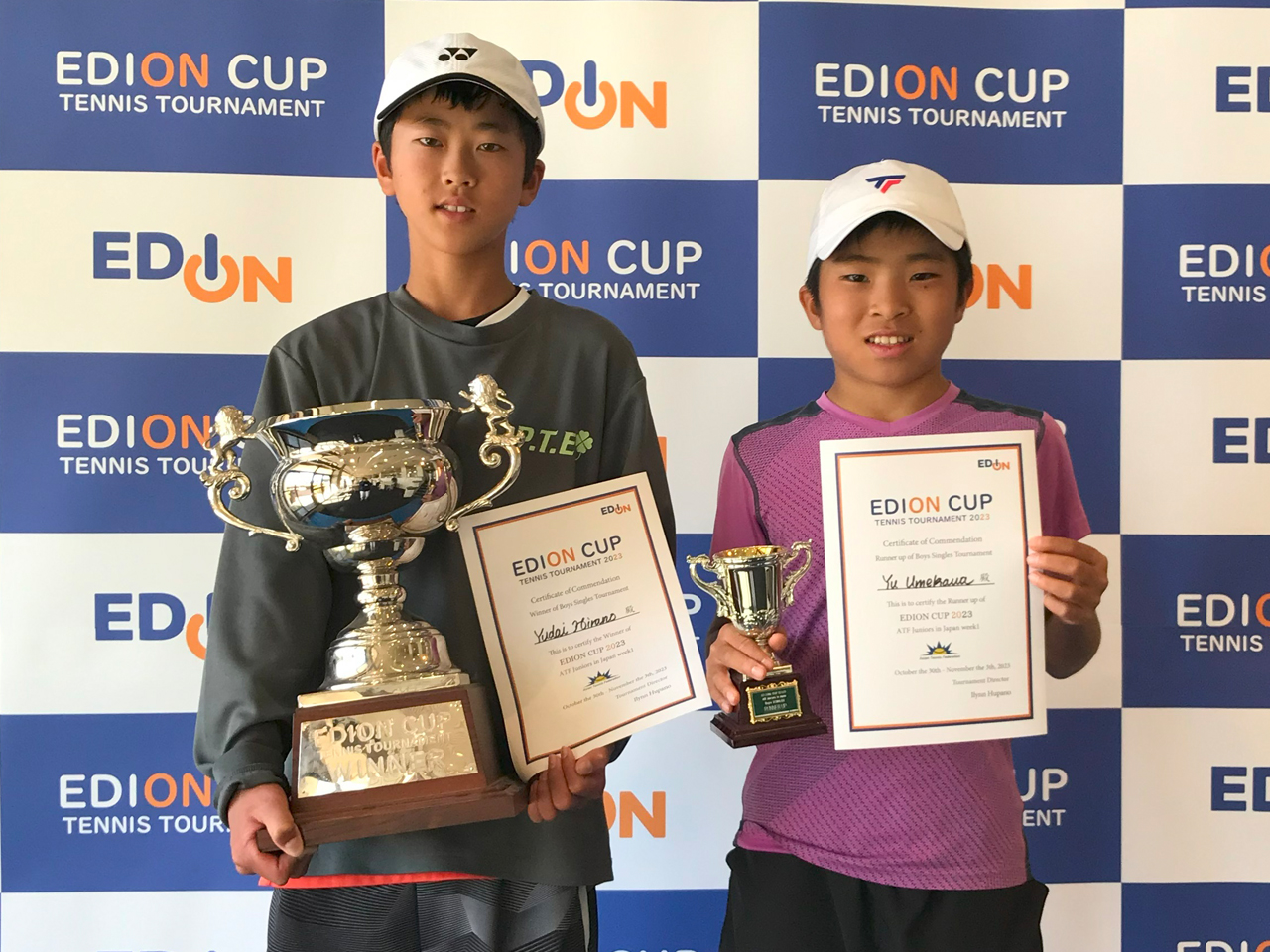 男子は平野悠大＆池田亘佑／小林俊太が優勝 [2023ATFジュニアU14 in 山梨 Week1] | テニスマガジンONLINE｜tennismagazine.jp