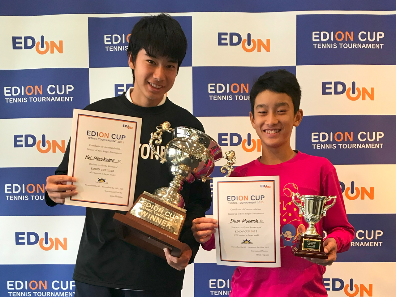 男子は諸隈開が優勝、宗藤駿とのダブルスも制して2冠達成 [2023ATFジュニアU14 in 山梨 Week2] | テニスマガジンONLINE｜tennismagazine.jp
