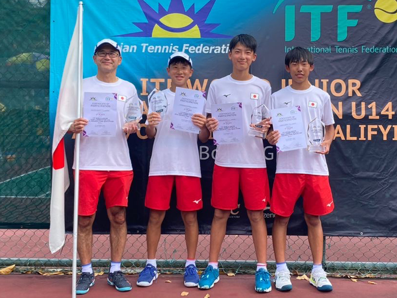 決勝でインドに勝った日本男子が2連覇を達成 [ワールドジュニアU14アジア・オセアニア最終予選] | テニスマガジンONLINE｜tennismagazine.jp