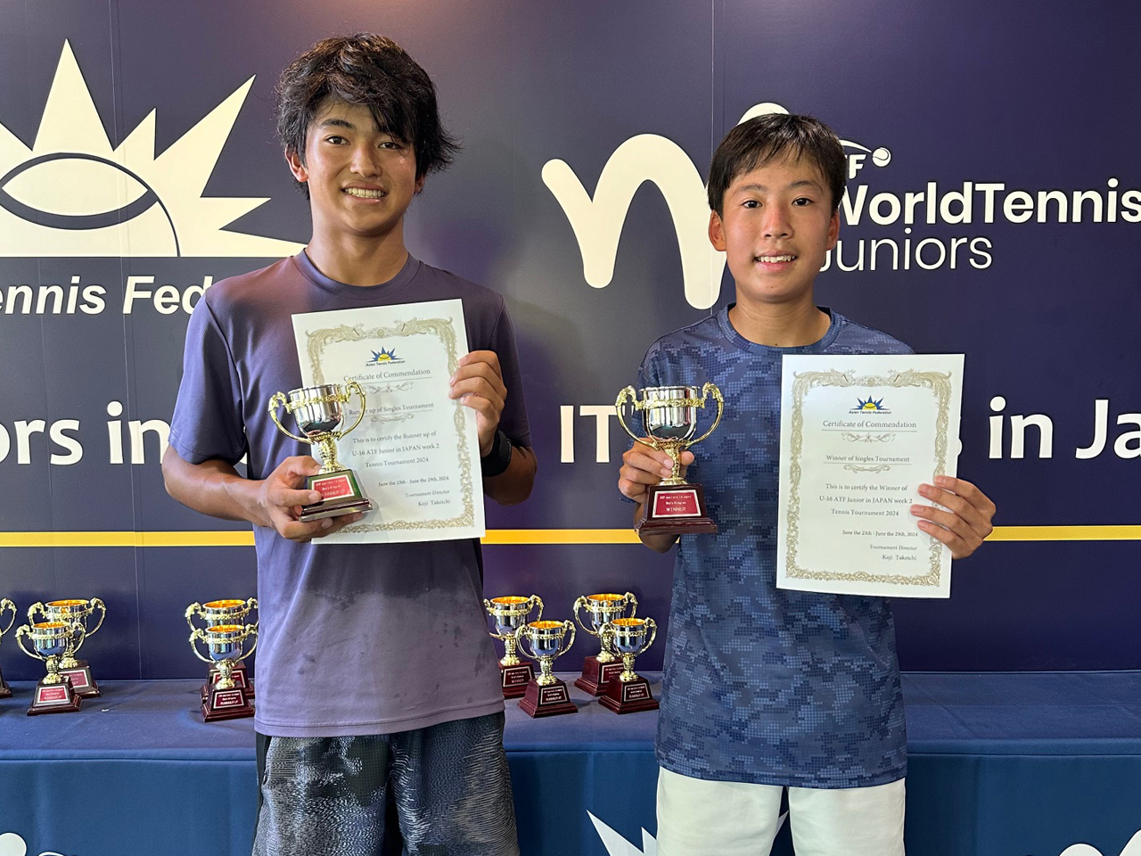 男子は藍澤恵大＆久保田マーク漣／良田晋之介が優勝 [ATFジュニア in Japan U16第2週] | テニスマガジンONLINE｜tennismagazine.jp