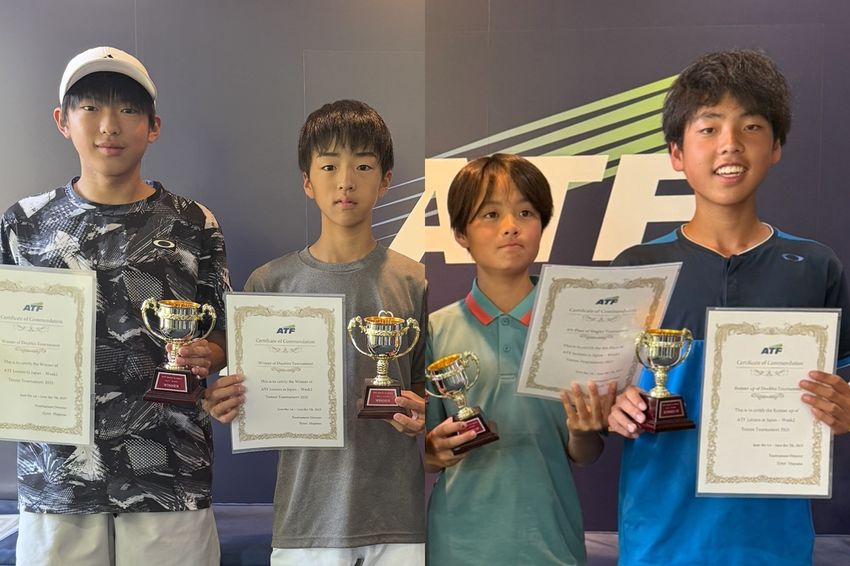韓国のキム・ノアが男子シングルス2週連続優勝、ダブルスは穂坂海斗／今村莉久がタイトルを獲得 [2025ATFジュニア in Japan U14 WEEK2] | テニスマガジンONLINE ...