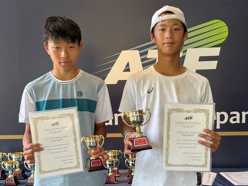 韓国のキム・ノアが男子シングルス2週連続優勝、ダブルスは穂坂海斗／今村莉久がタイトルを獲得 [2025ATFジュニア in Japan U14 WEEK2] | テニスマガジンONLINE ...