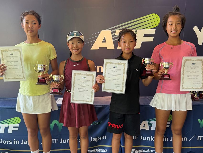 女子はヤン・ジーユエ＆ソン・ジモ／ヤンが2週連続優勝 [2025ATFジュニア in Japan U14 WEEK2] | テニスマガジンONLINE｜tennismagazine.jp