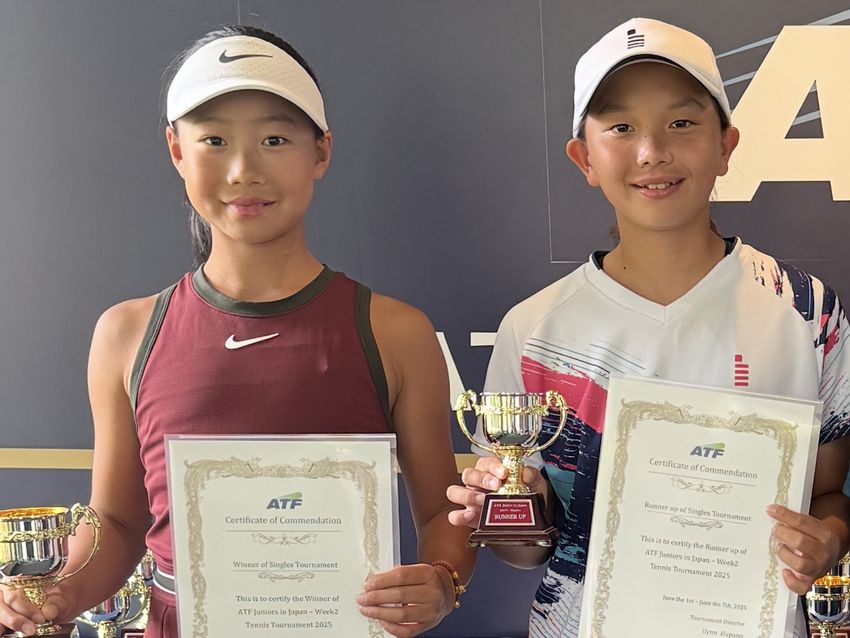 女子はヤン・ジーユエ＆ソン・ジモ／ヤンが2週連続優勝 [2025ATFジュニア in Japan U14 WEEK2] | テニスマガジンONLINE｜tennismagazine.jp