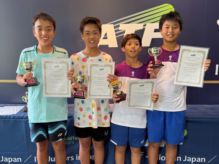 男子シングルスは大畑慶祐が優勝、柳沼龍之介とのダブルスも制して2冠達成 [2025ATFジュニア in Japan U14 WEEK3] | テニスマガジンONLINE ...